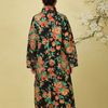Casual Thick Chinese Padded Jacket , Long Chinese Embroidered Coat For Spring