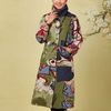 Women Embroidered Cotton Padded Coat , Long Traditional Chinese Winter Clothing
