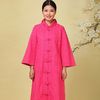 Pink Thick Chinese Cotton Padded Jacket L XL XXL Size With Pockets / Front Open