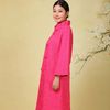 Pink Thick Chinese Cotton Padded Jacket L XL XXL Size With Pockets / Front Open