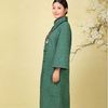 Elegant Cotton Long Embroidered Coat , Traditional Chinese Jacket Women