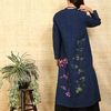 No Hooded Embroidered Winter Coats Traditional Chinese Clothing Female