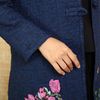 No Hooded Embroidered Winter Coats Traditional Chinese Clothing Female