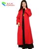 100% Cotton Long Chinese Coat , Soft Women Custom Embroidered Winter Jackets