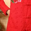 Long Padded Women Embroidered Winter Coats Chinese Style With Single Breasted