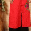 Long Padded Women Embroidered Winter Coats Chinese Style With Single Breasted