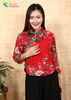 National Style Ladies Cotton Clothing Stand Collar Organic Cotton T Shirts