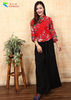 National Style Ladies Cotton Clothing Stand Collar Organic Cotton T Shirts