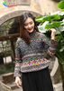 Body Shape Hugging Women Cheongsam Blouse Decorated With Green Button