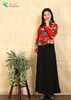 Custom Snug - Fitting Modern Qipao Top , Bias - Cut Jersey Cheongsam Crop Top