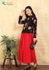 Elegant Long Sleeve Cheongsam Top Black Embroidery Plum Blossom Pattern