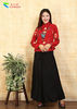 Embroidered Chinese Cheongsam Top , Floral Pattern Traditional Chinese Shirt