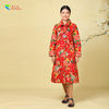 Women Winter Chinese Cotton Padded Jacket Comfortable With Flower Pattern