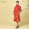 Women Winter Chinese Cotton Padded Jacket Comfortable With Flower Pattern