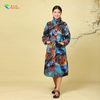 Winter Chinese Cotton Padded Jacket Ink Painting Pattern For Women Clothing