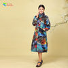 Winter Chinese Cotton Padded Jacket Ink Painting Pattern For Women Clothing