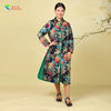 Buckle Ladies Traditional Chinese Padded Jacket With Split Cheongsam Type