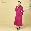 Rose Red Pleated Collar Chinese Cotton Padded Jacket Breathable Custom Size