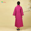 Rose Red Pleated Collar Chinese Cotton Padded Jacket Breathable Custom Size