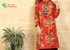 Red Cotton Long Sleeve Fancy Dresses