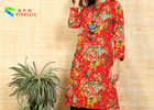 Red Cotton Long Sleeve Fancy Dresses