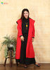 Custom Red Cheongsam Type Double Layer Coat Chineses Clothing With Hood