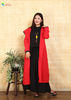 Custom Red Cheongsam Type Double Layer Coat Chineses Clothing With Hood