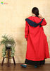Custom Red Cheongsam Type Double Layer Coat Chineses Clothing With Hood
