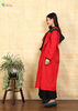 Custom Red Cheongsam Type Double Layer Coat Chineses Clothing With Hood