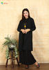 Long Sleeves Black Chinese Style Ladies Jackets , Female Cotton Jacket Coat