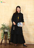 Long Sleeves Black Chinese Style Ladies Jackets , Female Cotton Jacket Coat
