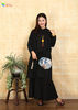 Long Sleeves Black Chinese Style Ladies Jackets , Female Cotton Jacket Coat