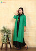 Breathable Green Cotton Double Layer Coat Chinese Style With L XL XXL Size