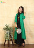 Breathable Green Cotton Double Layer Coat Chinese Style With L XL XXL Size