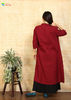 Burgundy Single - Breasted Double Layer Coat With Split For Autumn Clothing