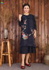 Summer Women Tulle Embroidered Cotton Dress With Cheongsam Type Buckle