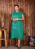 Casual Life Green Embroidered Cotton Dress Chinese Style For Intdoor Eco Friendly