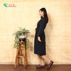 Vintage Ladies Long Sleeve Dresses Plus Size Notched Collar For Spring / Autumn