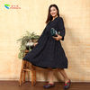 Vintage Ladies Long Sleeve Dresses Plus Size Notched Collar For Spring / Autumn