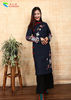 Ethnic Embroidery Cotton Winter Clothing Slim Cotton Padded Qipao With Long Sleeve