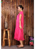 Pink Chinese Embroidery Dress , L XL XXL Cotton Sleeveless Maxi Dress
