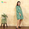 Short Casual Ladies Long Sleeve Dresses Chinese Style Dish Buckle Design