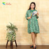 Short Casual Ladies Long Sleeve Dresses Chinese Style Dish Buckle Design