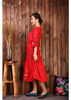 Chinese Style Embroidered Cotton Dress Floral Print Pattern For Casual Life