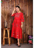 Chinese Style Embroidered Cotton Dress Floral Print Pattern For Casual Life