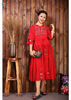 Chinese Style Embroidered Cotton Dress Floral Print Pattern For Casual Life