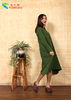 Cotton Chinese Style  Long Sleeve Maxi Dress