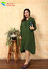 Cotton Chinese Style  Long Sleeve Maxi Dress