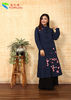 Soft Embroidered Winter Coats , Chinese Garment Jacquard Cotton Trench Coat