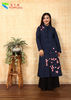 Soft Embroidered Winter Coats , Chinese Garment Jacquard Cotton Trench Coat
